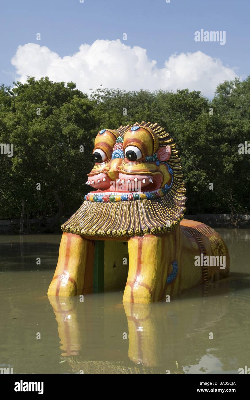 Simha Yali Tirtha situated on Girivalam route in Thiruvannamalai, Tamil ...