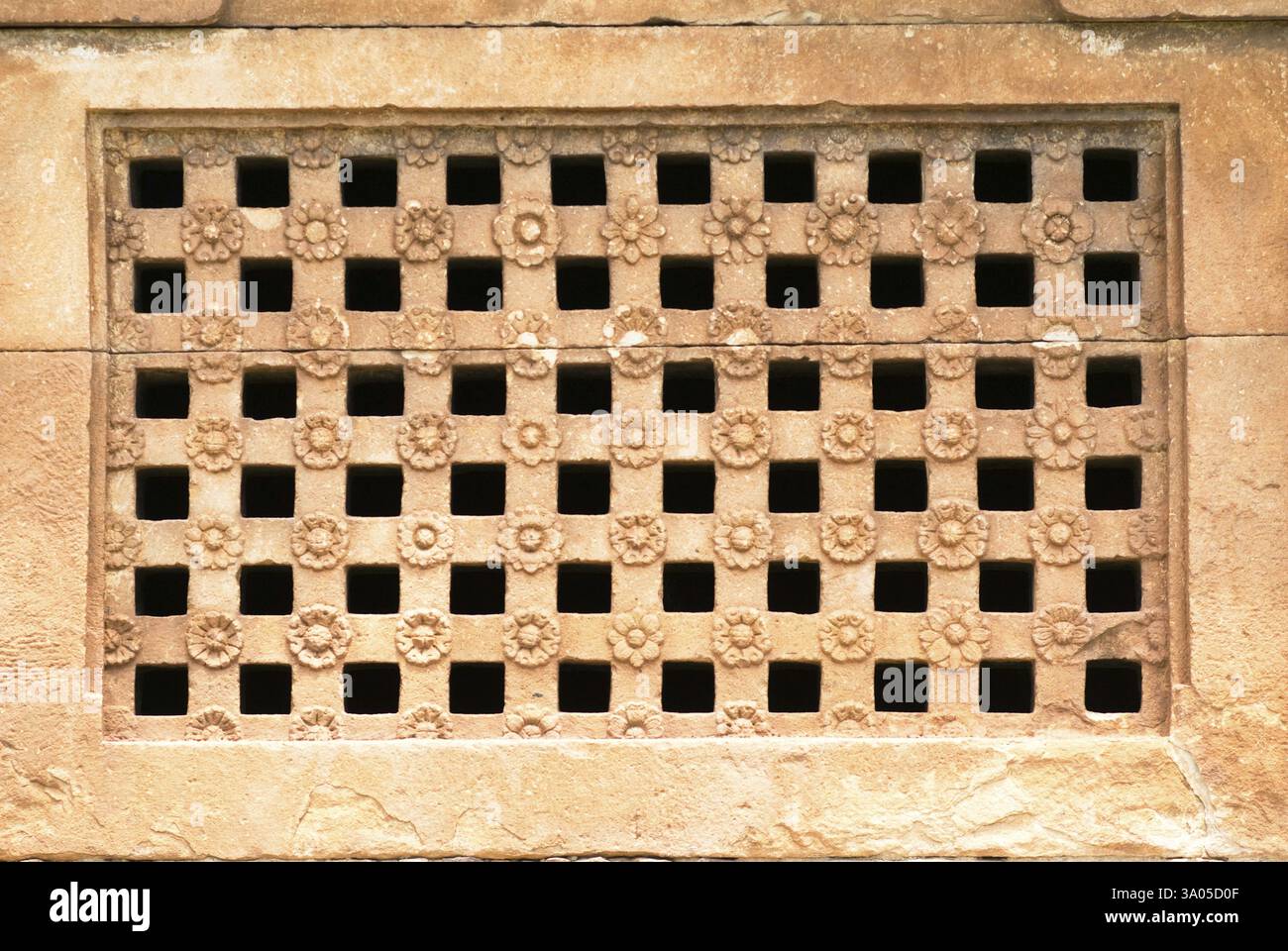 Carved stone windows in Ladkhan temple built in 7th century, Aihole ...