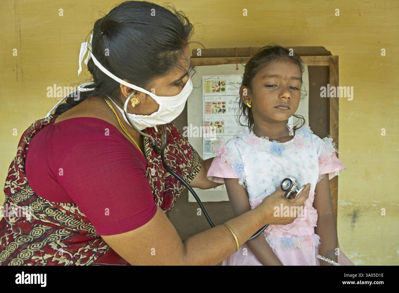 Health worker of NGO Chinmaya Organization of Rural Development CORD ...