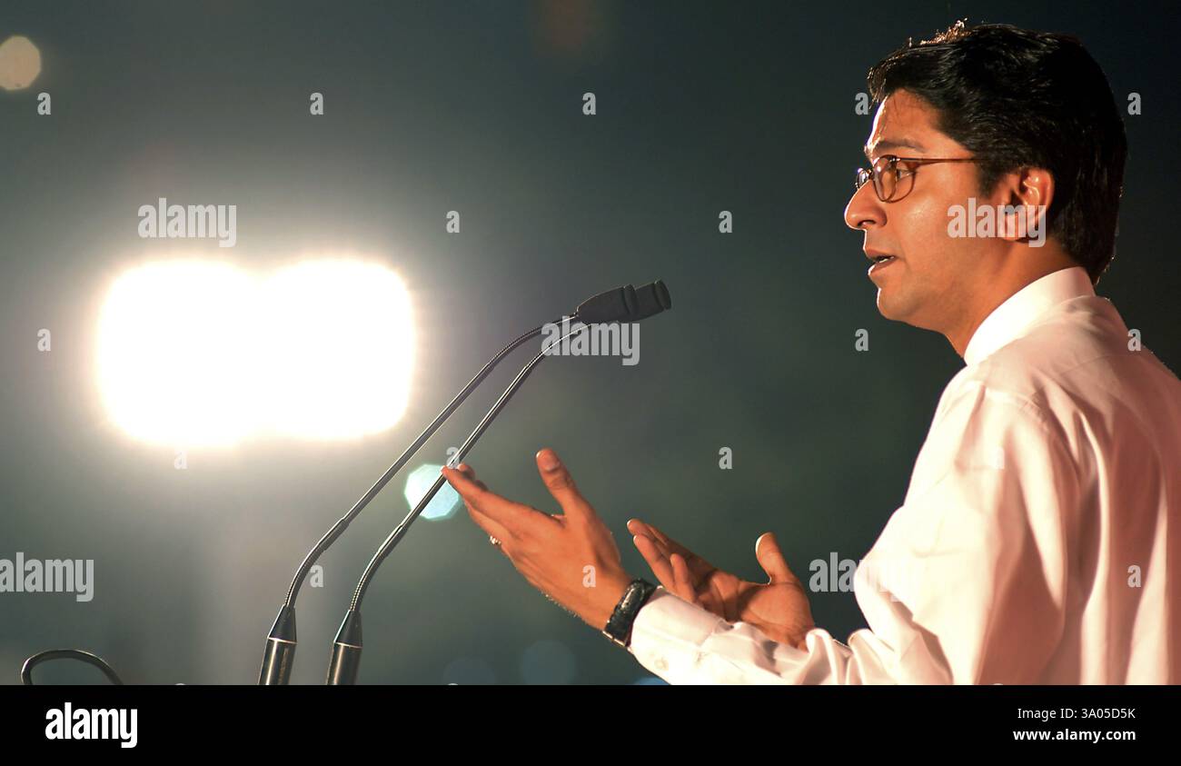 Maharashtra Navnirman Sena leader Raj Thackeray NO MR Stock Photo - Alamy