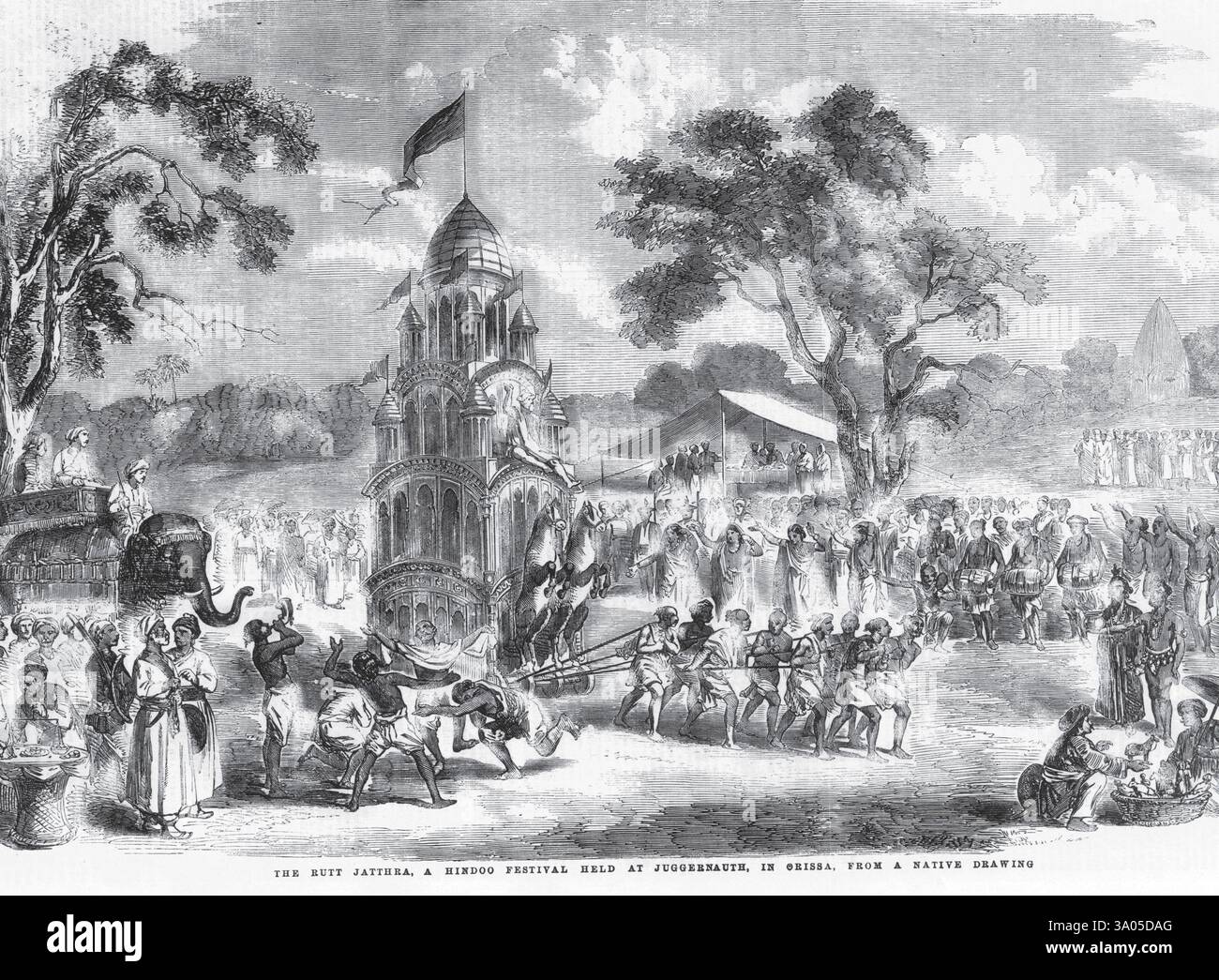 General view Rutt Jatthra rath jatra Hindoo Hindu Festival held at ...
