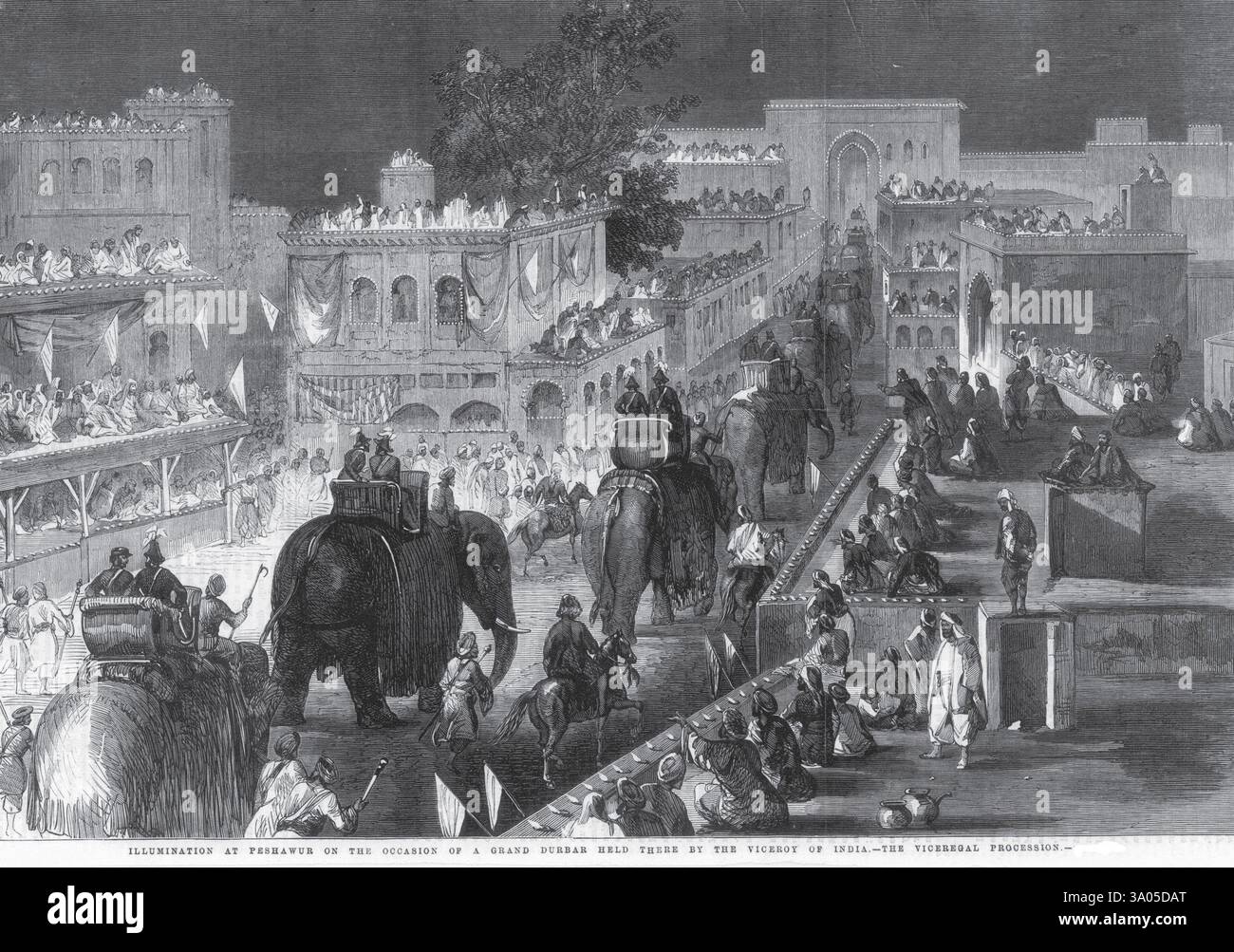 General View Illumination at Peshawur Peshawar occasion of Grand Durbar ...