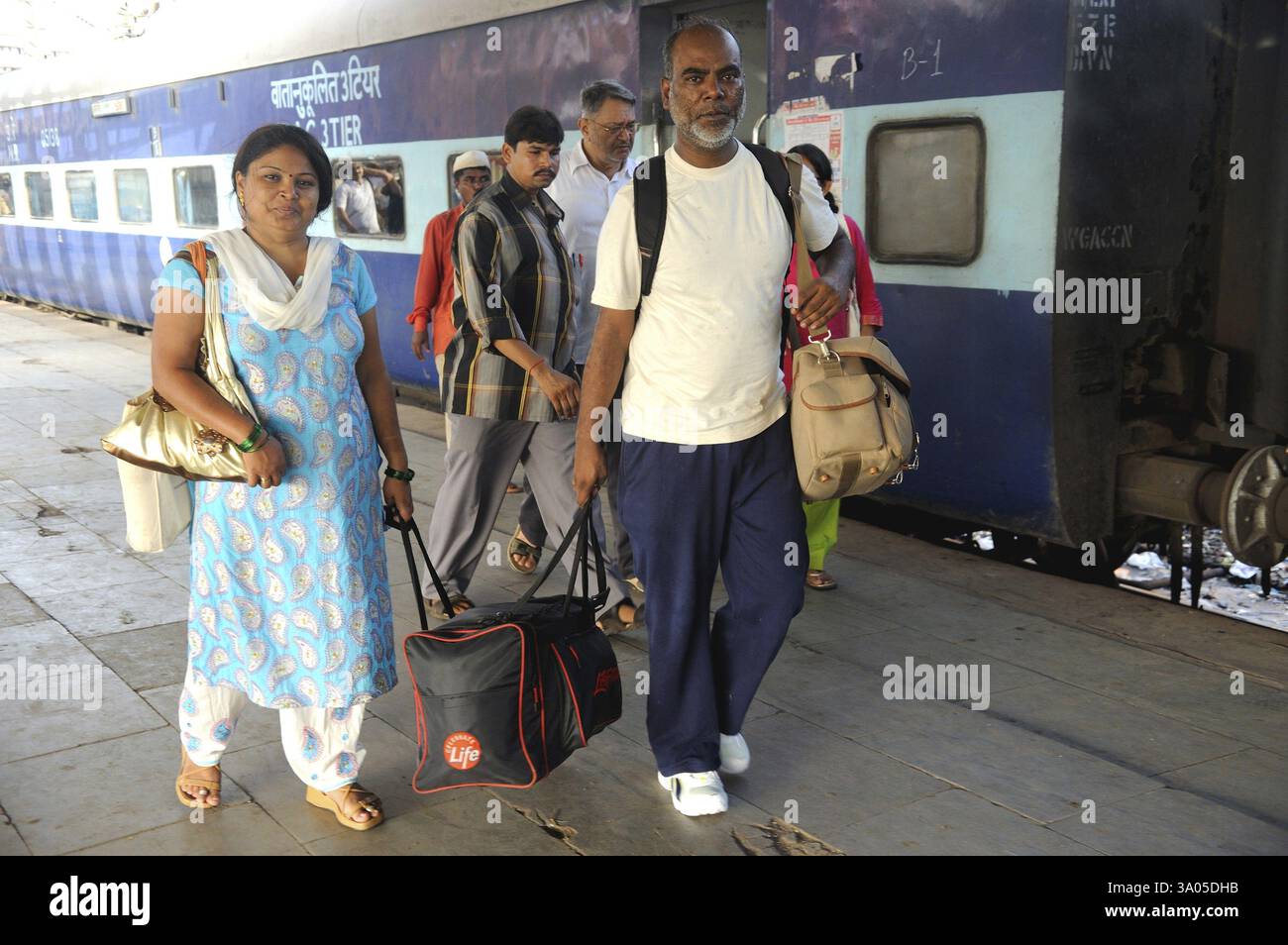 Sudharak Olwe with wife in Jammu station, Jammu and Kashmir, India MR ...