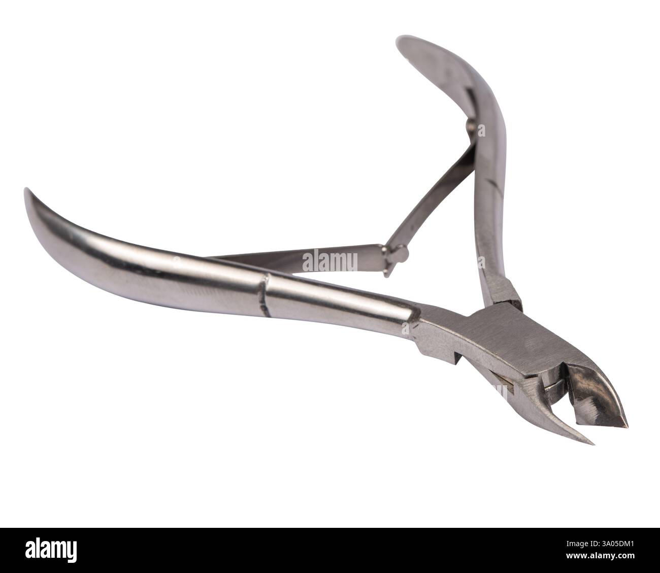 Metal manicure nippers, isolated on a white background Stock Photo - Alamy