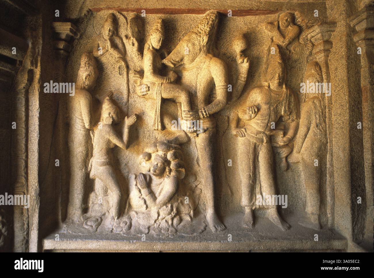 Varaha in varaha cave in Mahabalipuram Mamallapuram, Tamil Nadu, India, Asia Stock Photo - Alamy