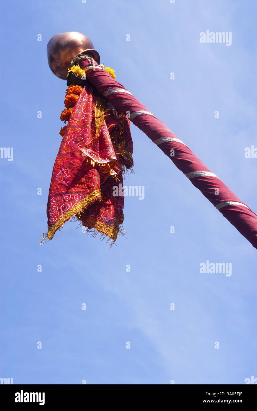 Gudi raised for celebrating Gudi Padva New Year of Hindu, Thane ...