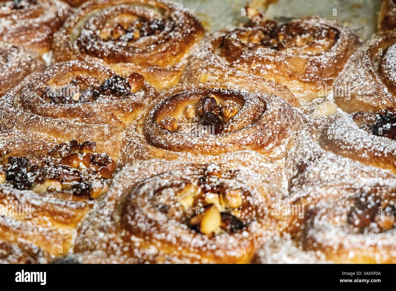 Tosca buns at Fabrique Bakery Hoxton, London, England Stock Photo - Alamy