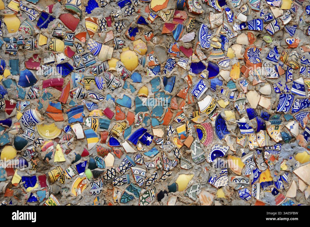 On the way to Agadir, Morocco, North Africa, Africa, Colourful ceramic ...