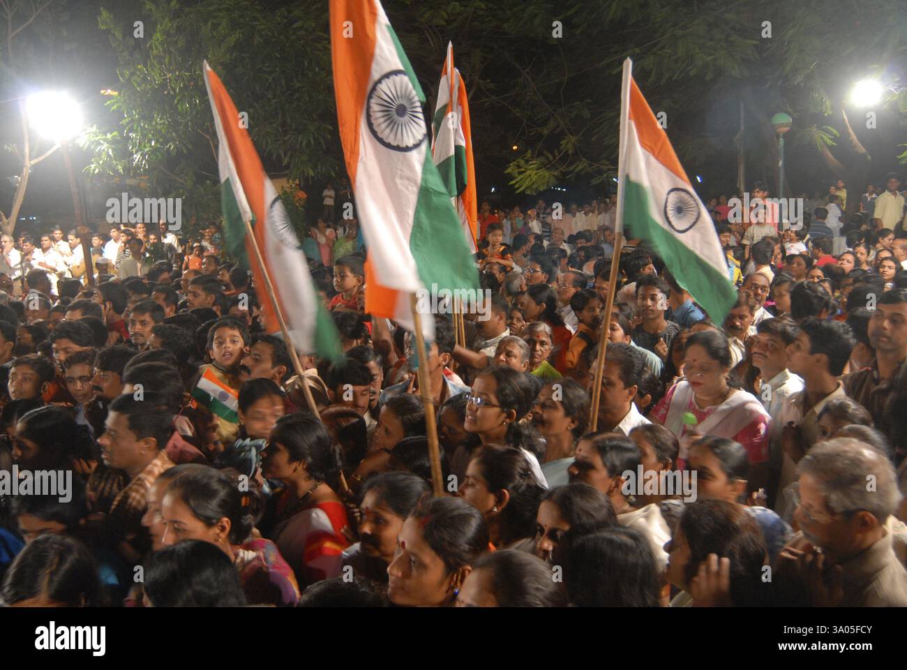 Residents celebrate Independence Day with tri-color Indian flag at ...