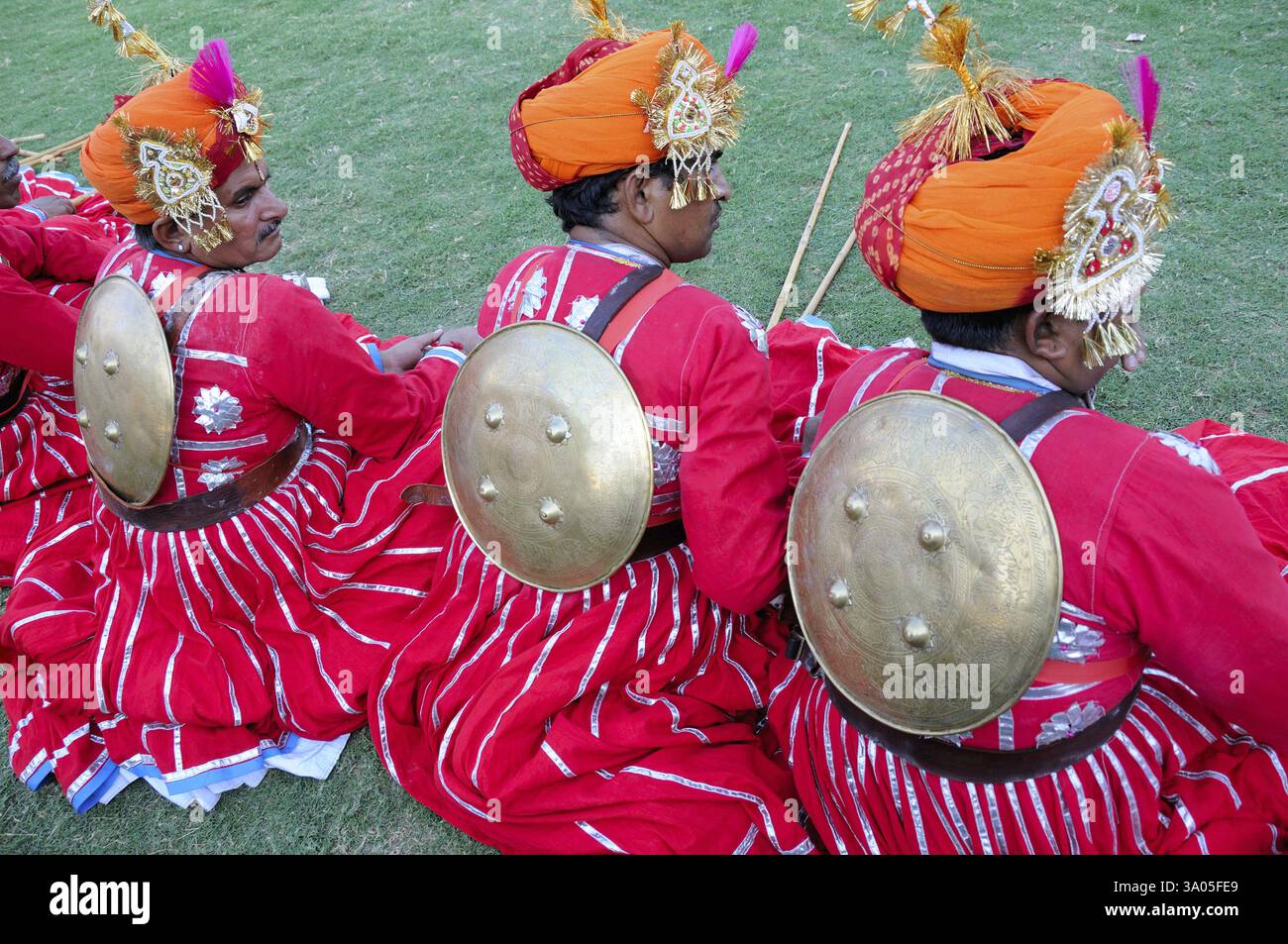 Gher folk dancers at marwar festivals, Jodhpur, Rajasthan, India MR#786 ...