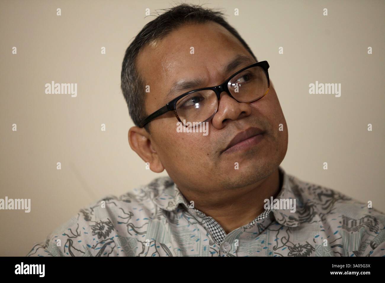 March 2, 2025, Dhaka, Dhaka, Bangladesh: A portrait of Michael Chakma, leader of the United ...