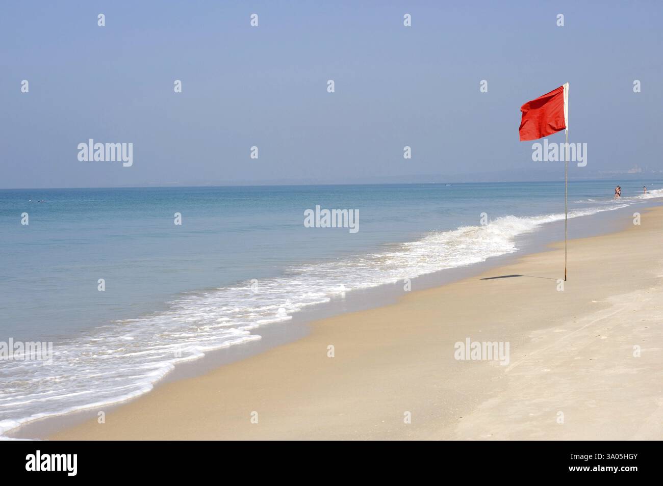 Red flag no swimming zone warning for tourist at colva beach, Goa ...