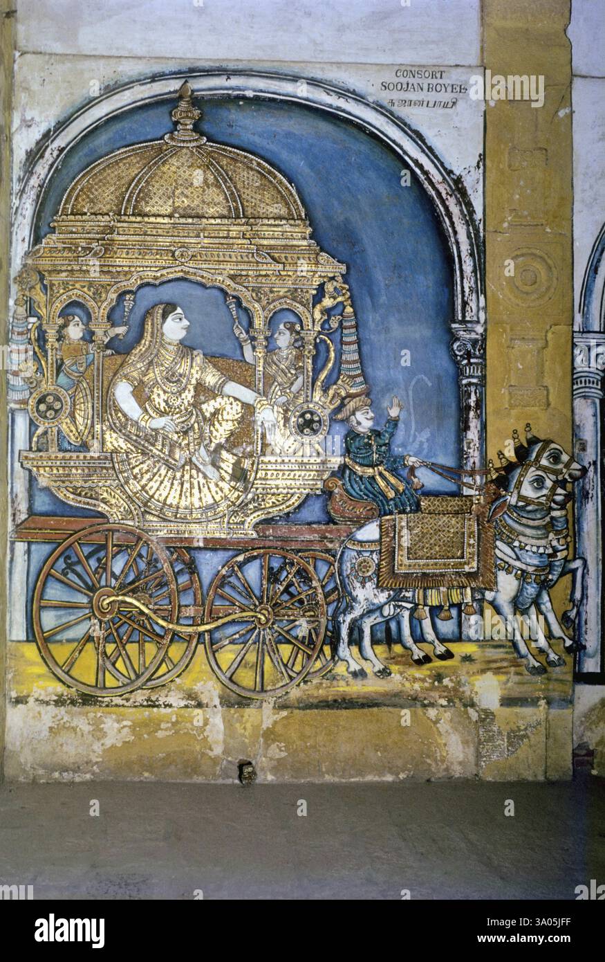 Maratha paintings in brihadishwara temple, Thanjavur, Tanjore, Tamil ...