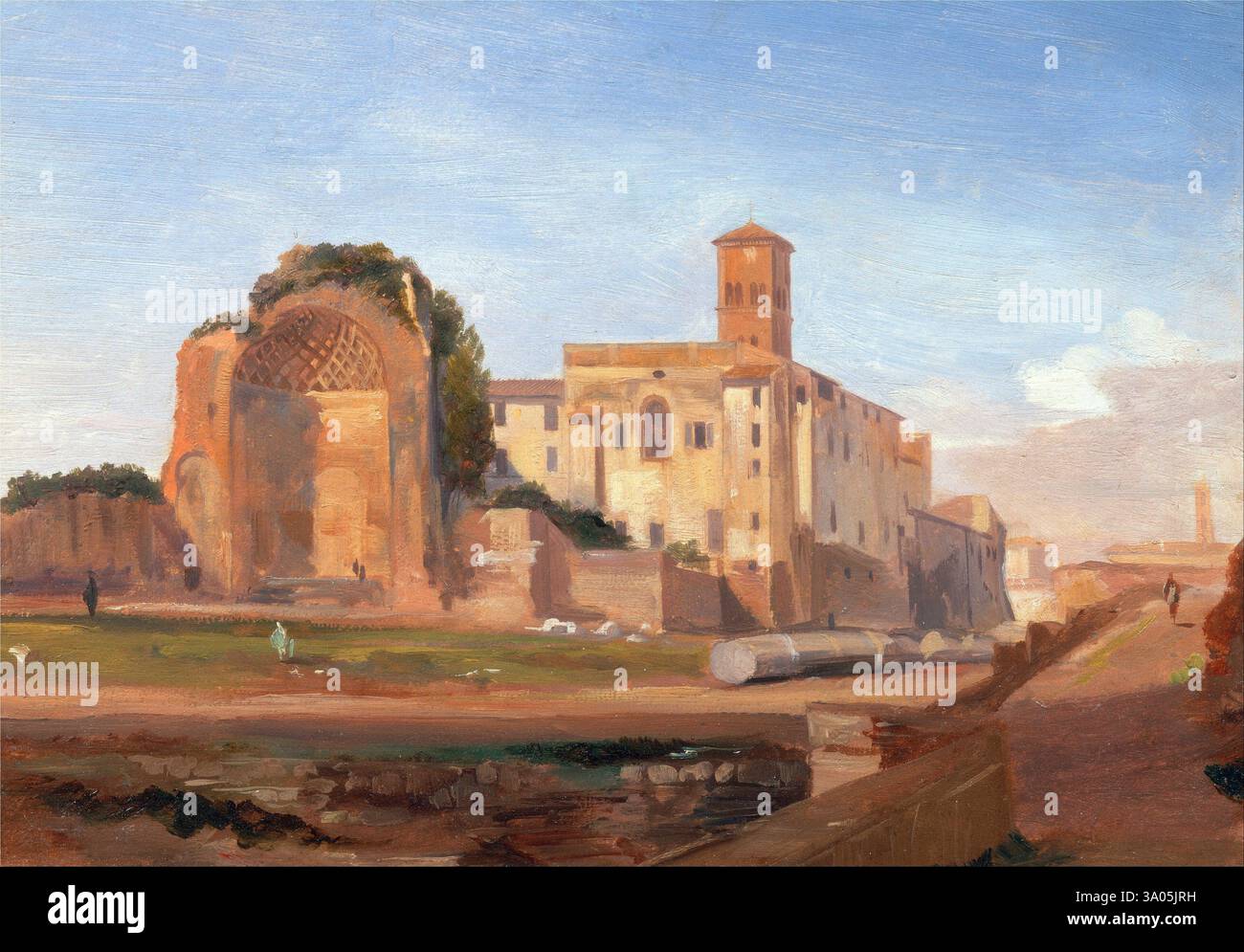 Temple of Venus and Roma, Rome Edward Lear Stock Photo - Alamy