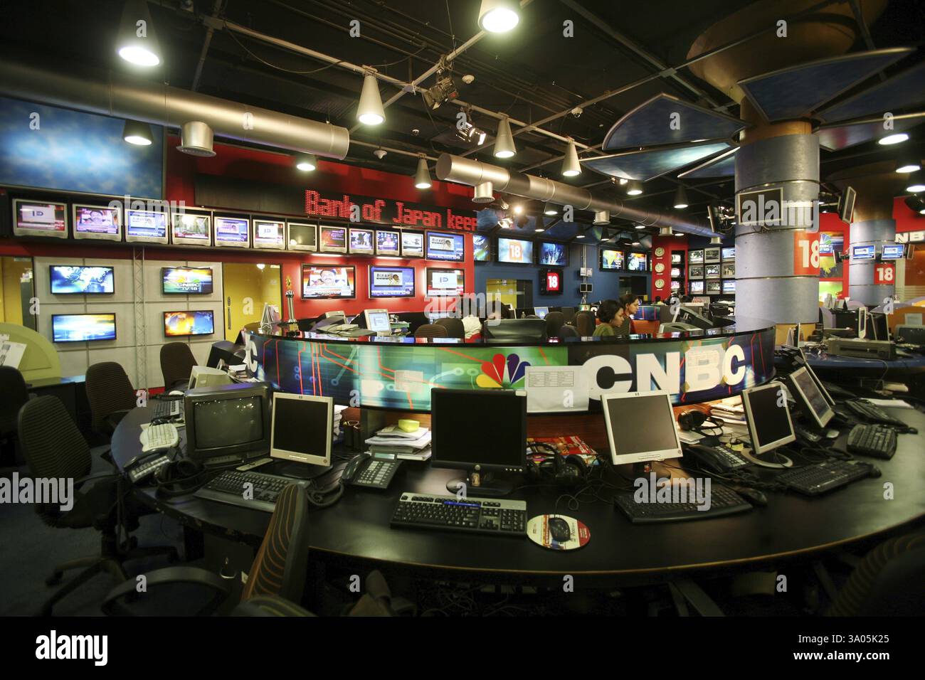 Empty terminals at the otherwise busy newsroom of India's top business ...