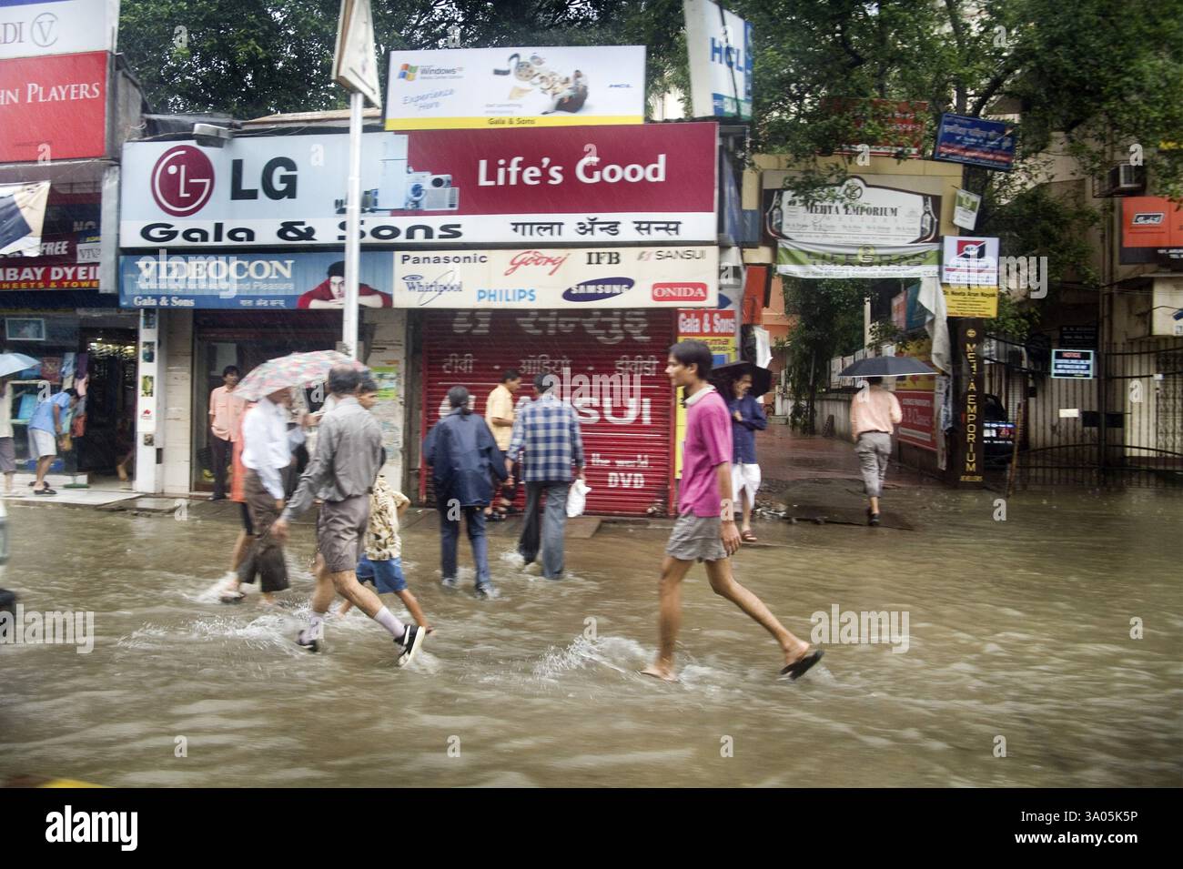 Season Monsoon, Heavy raining and water logging on Suburb road dated ...
