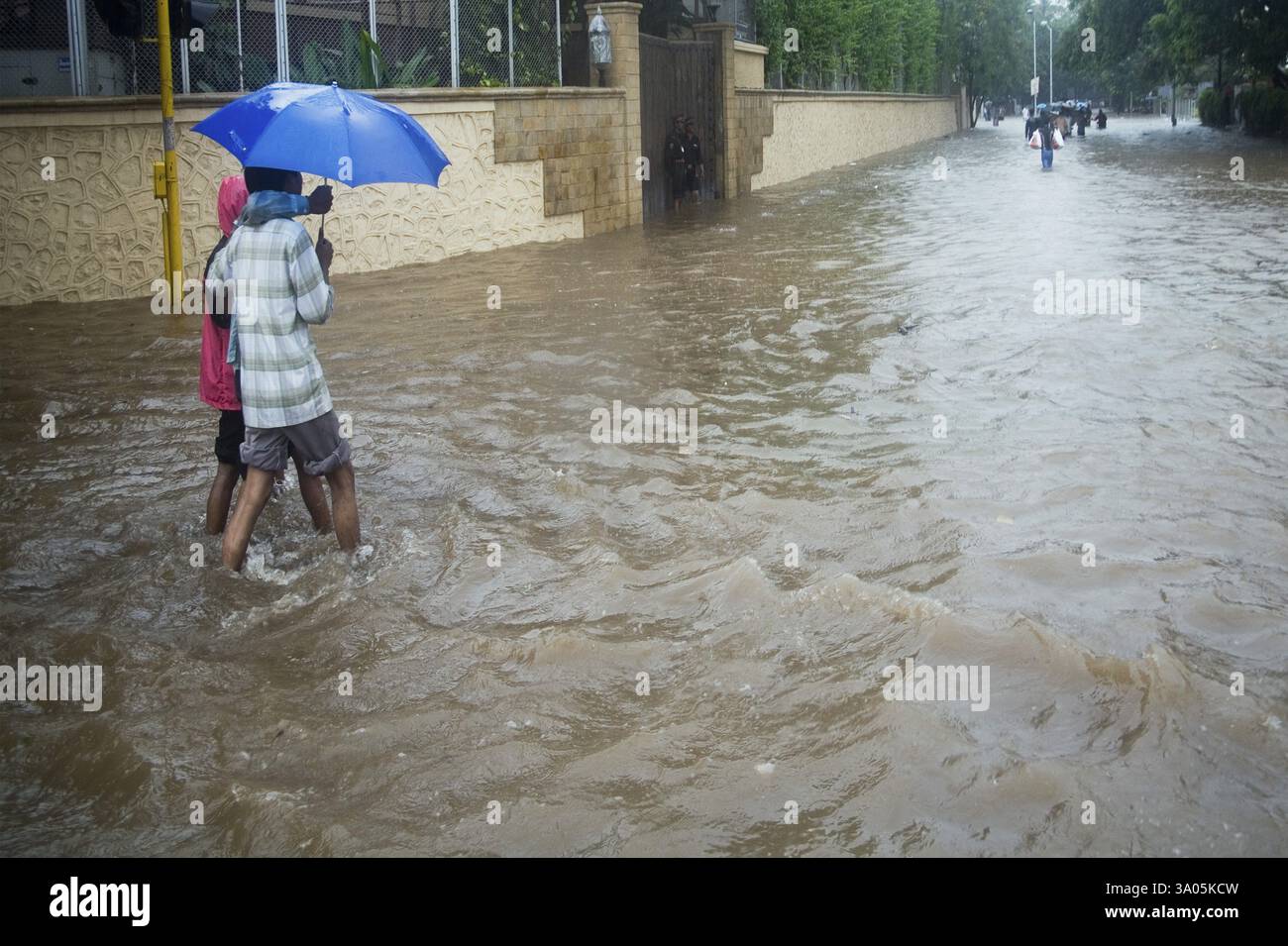 Season Monsoon, Heavy raining and water logging on Suburb road dated ...