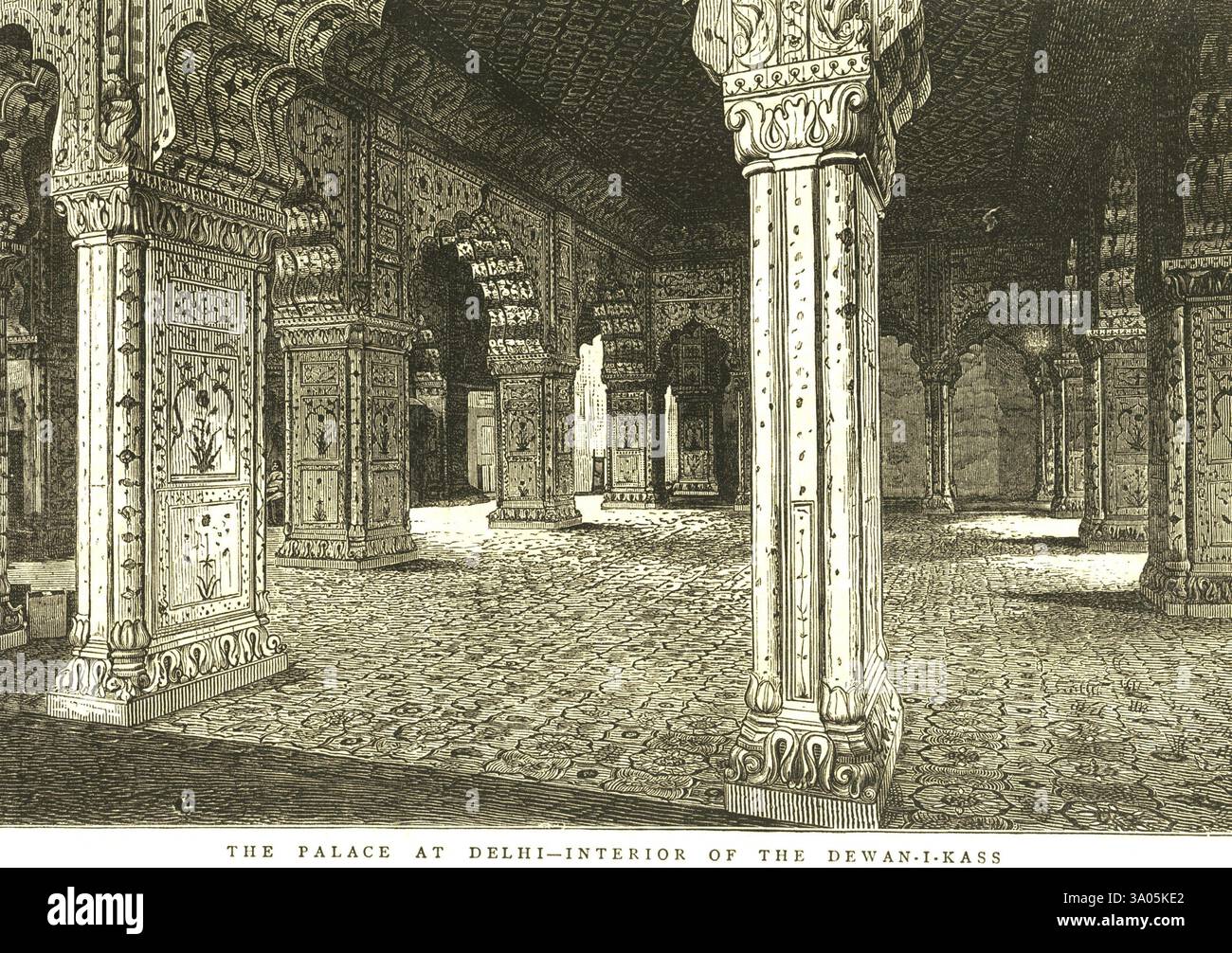 Palace at Delhi, interior of the dewan-I-khas, India, Asia Stock Photo ...