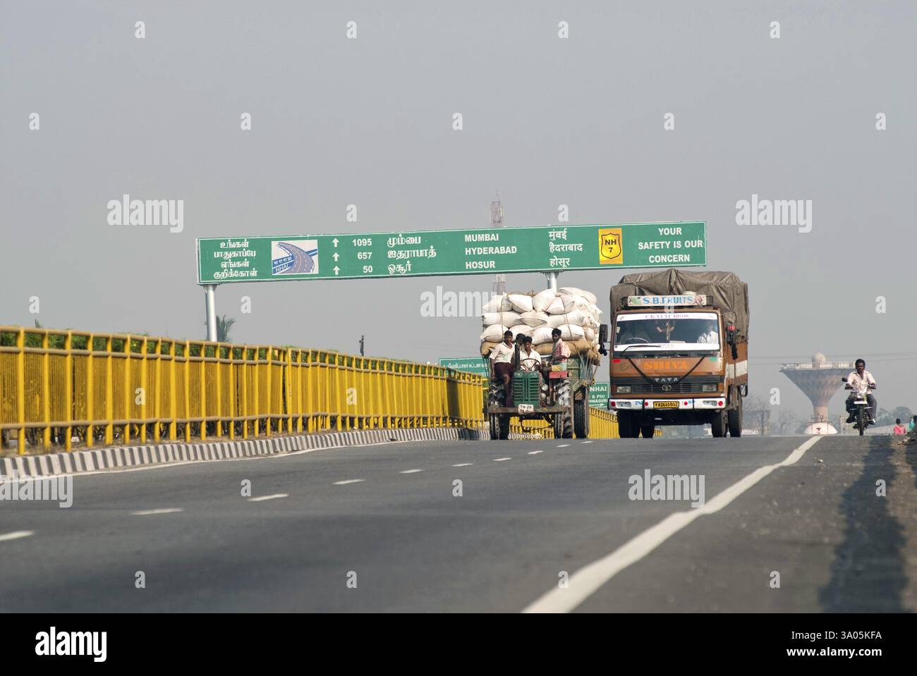 National Highway NH7 near Krishnagiri, Tamil Nadu, India, Asia Stock Photo - Alamy