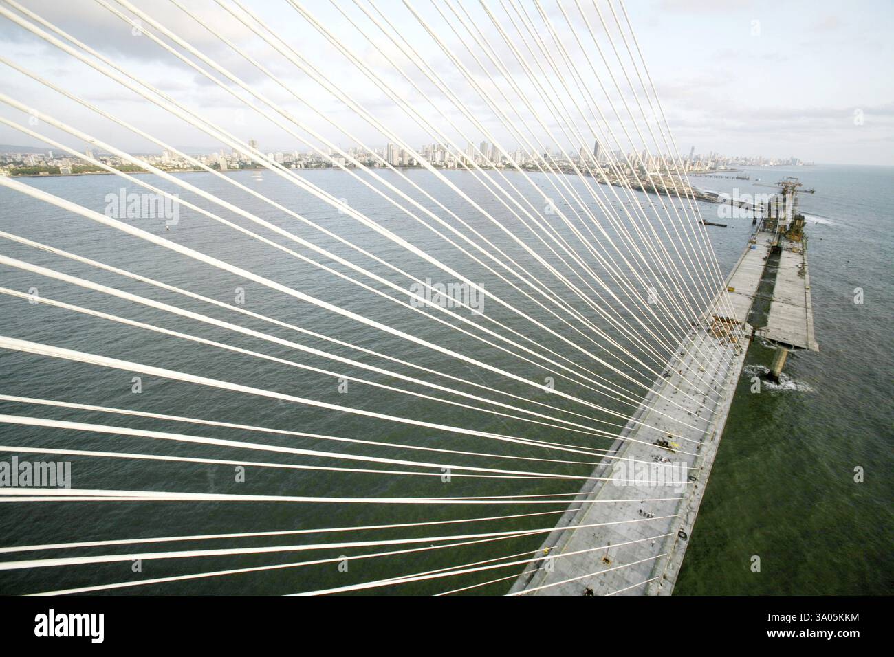 View of under construction Bandra Worli sea link is 8 lane twin ...