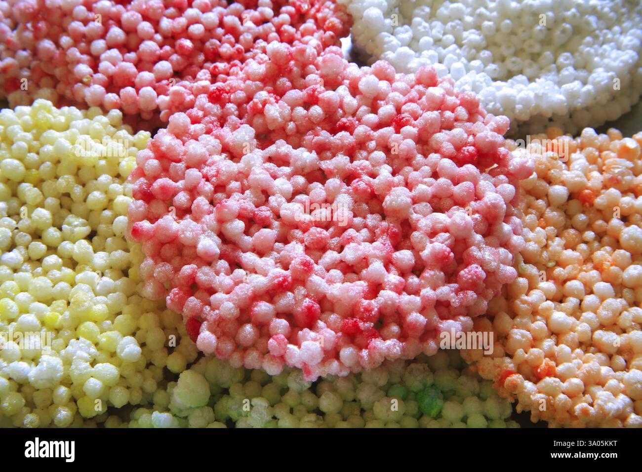 Colourful sabudana papad poppadom sago cycas circinalis metroxylon sagu ...