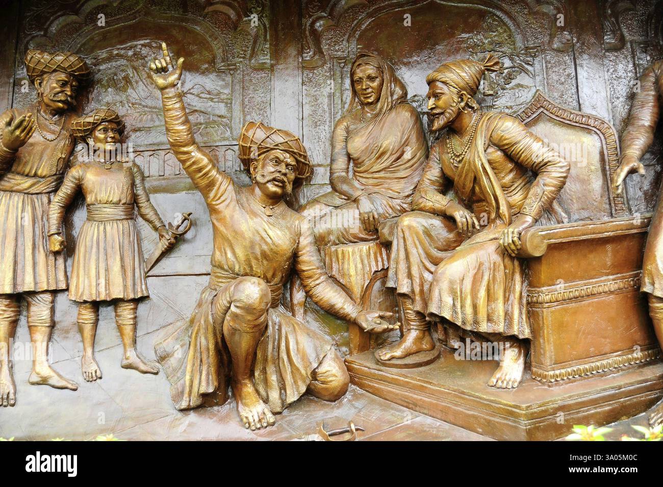 Sculpture of shivaji at akluj fort, Shivshrushti, Solapur, Maharashtra ...