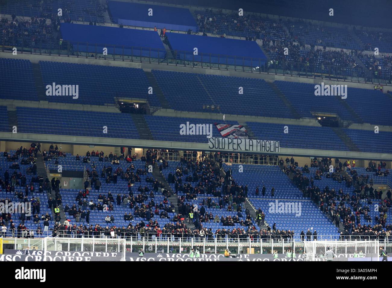 Milano, Italy. 02nd Mar, 2025. Supporters of Ac Milan are seen during ...