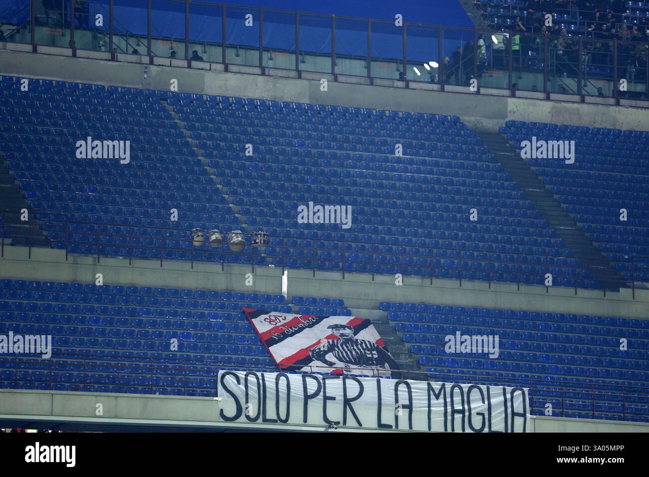 Milano, Italy. 02nd Mar, 2025. Supporters of Ac Milan are seen during ...
