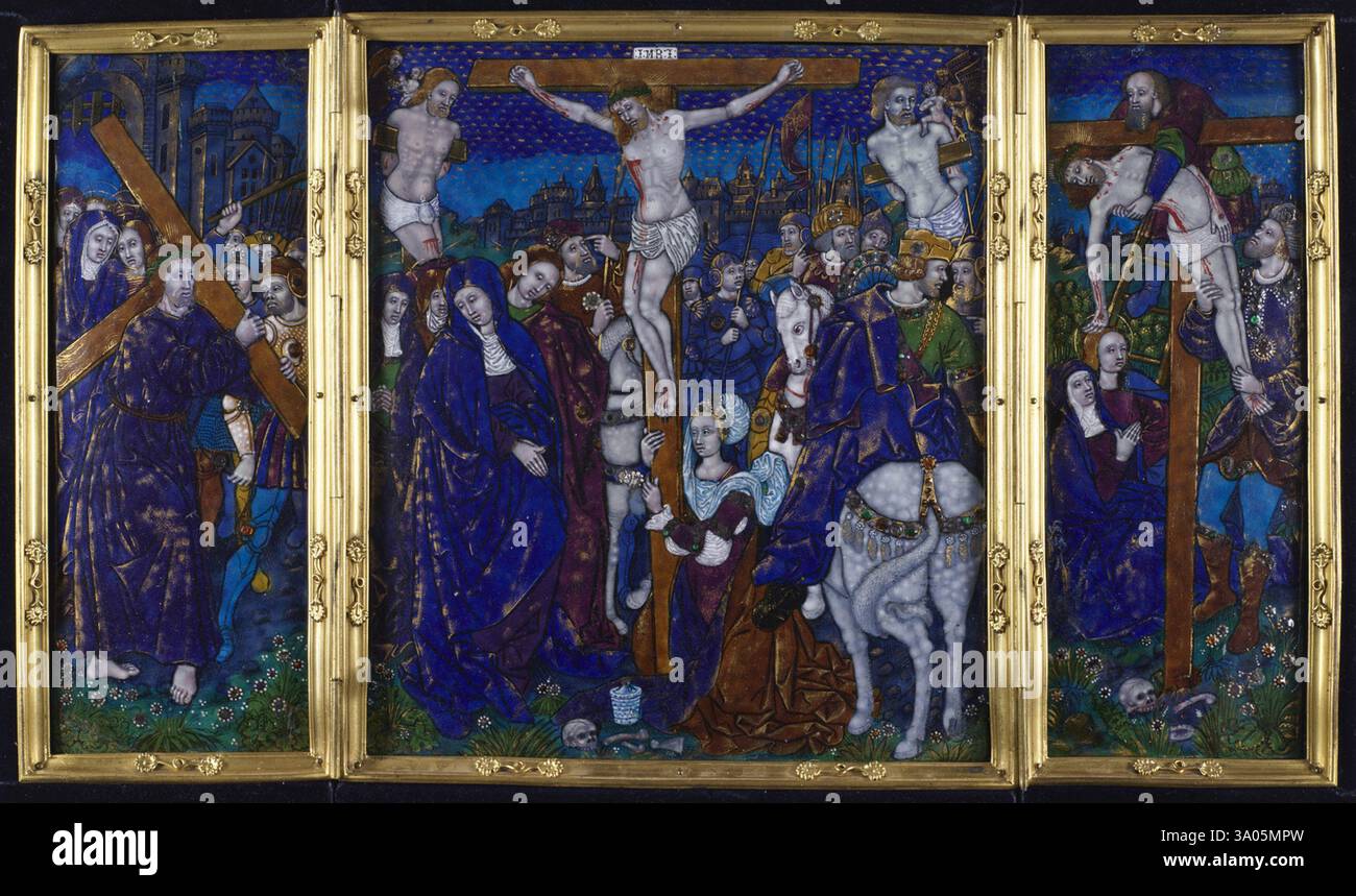Triptych with Crucifixion Nardon Pénicaud (French, 1470-1542/3) (Artist) ca. 1495-1525 (Early ...