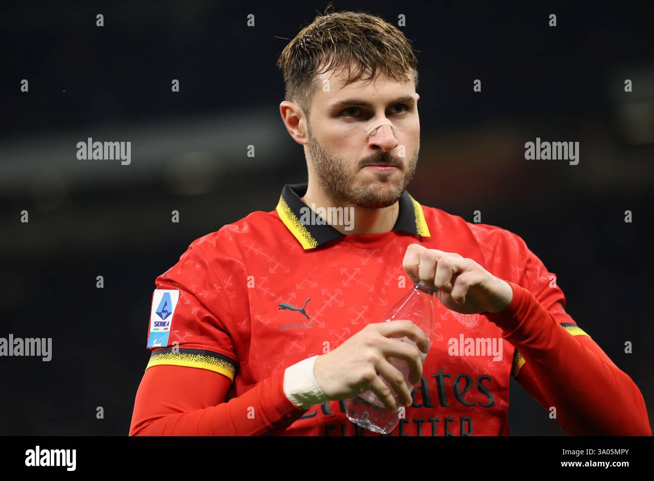 Milano, Italy. 02nd Mar, 2025. Santiago Gimenez of Ac Milan looks on ...