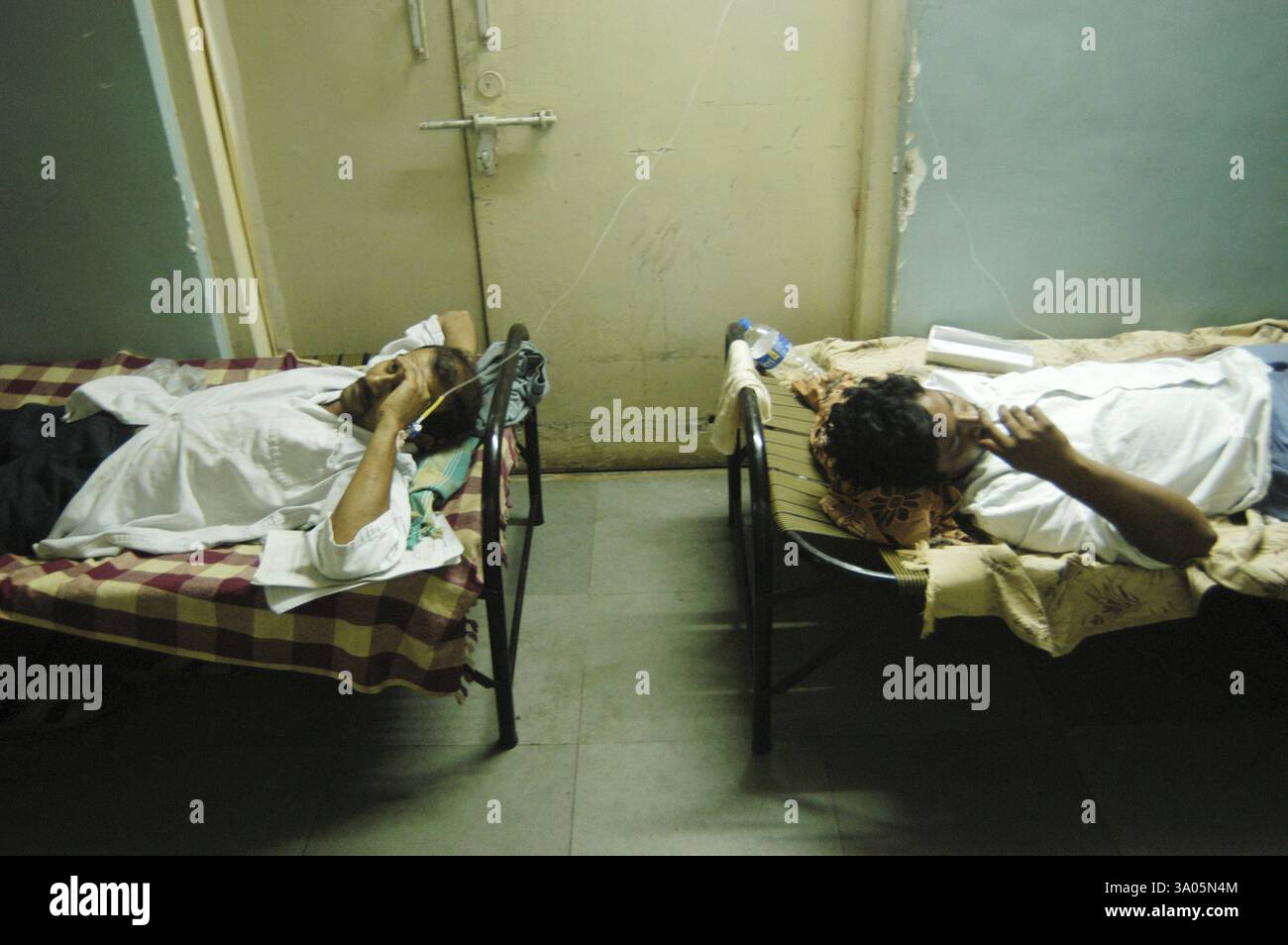 Patients being treated in the municipal hospital due to over crowding ...
