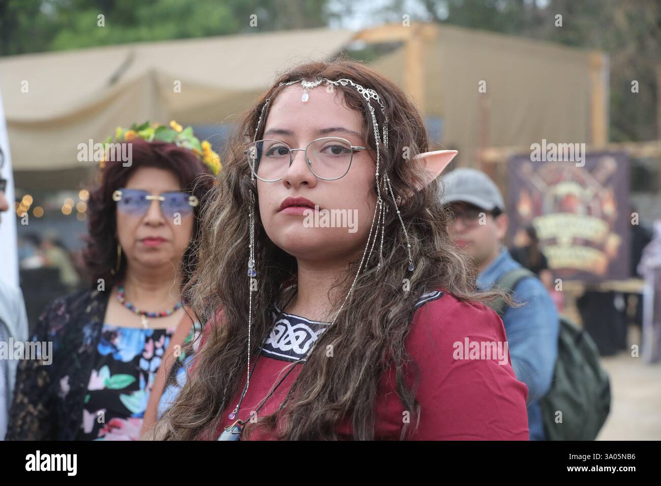 Tlaxcala, Mexico. 01st Mar, 2025. A woman disgusted as elf during the ...