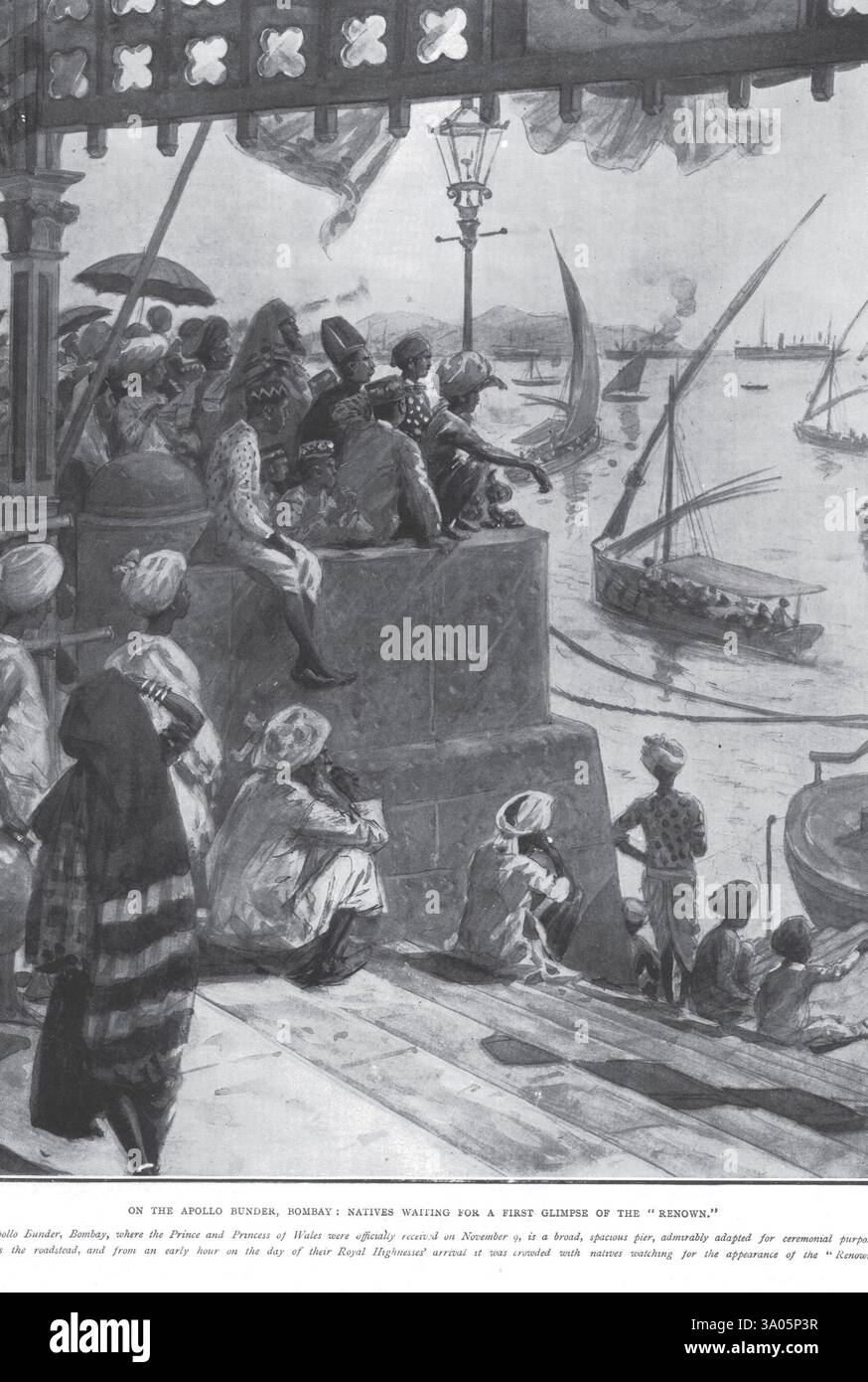 Royalty on Tour Waiting for Emperor's son Black Water Apollo Bunder ...