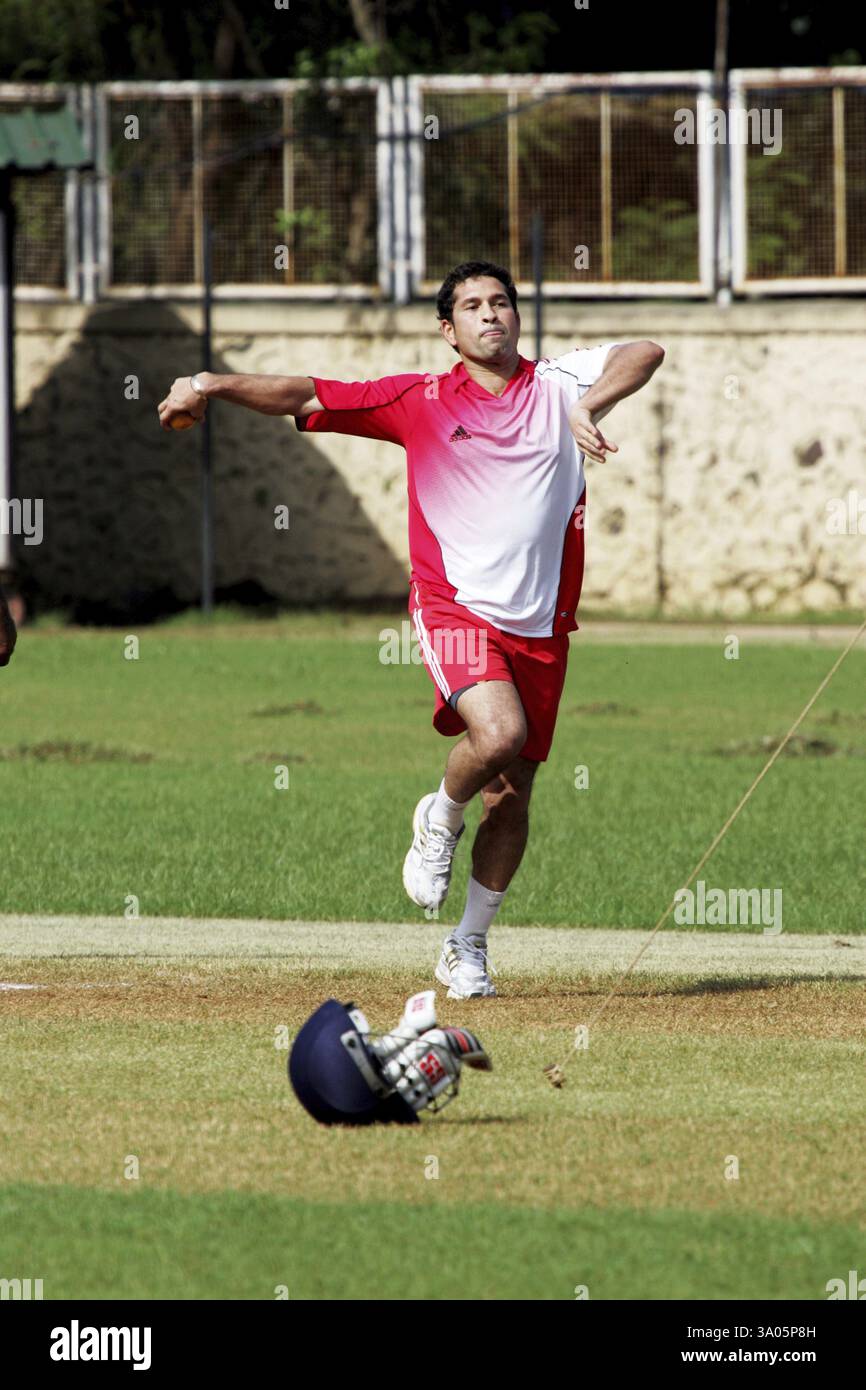 Master Blaster Sachin Tendulkar net practicing in Bombay Mumbai ...