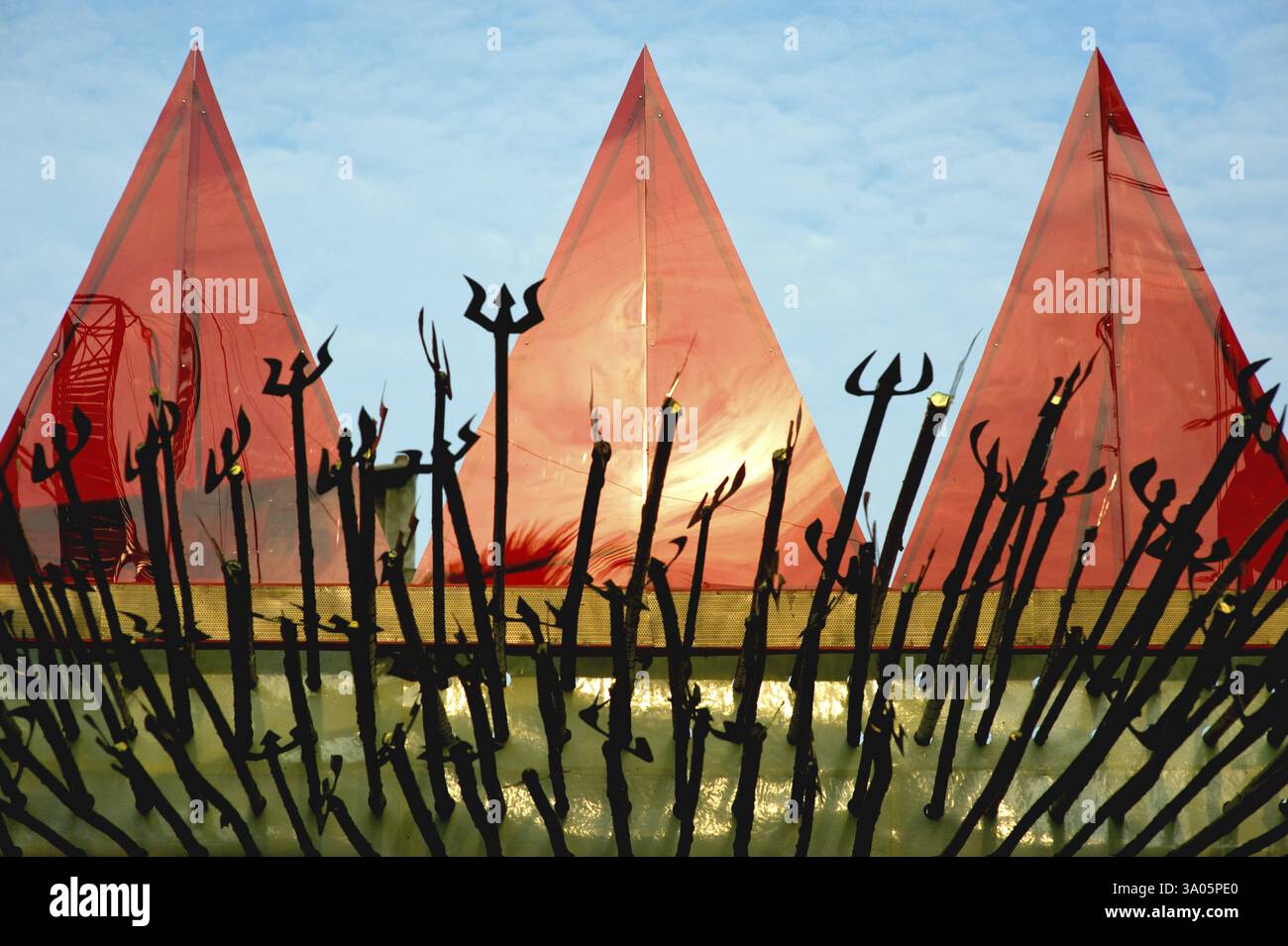 Divine tridents trishulas weapon, Calcutta Kolkata, West Bengal, India ...