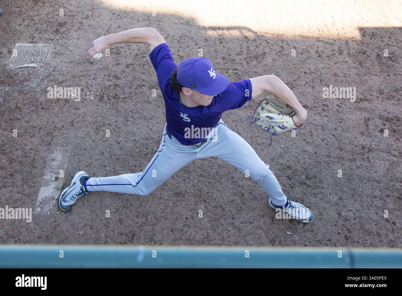 Frisco, Texas, USA. 2nd Mar, 2025. Kansas State pitcher JJ SLACK (99 ...