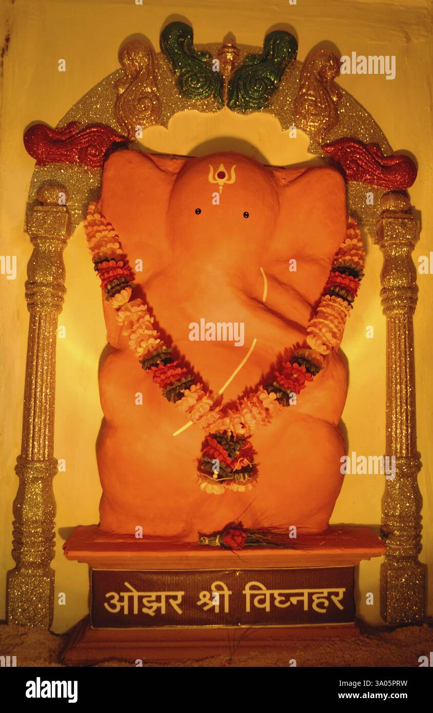 Replica of idol of shree vighneshwar of ozar one of ashtvinayak lord ...
