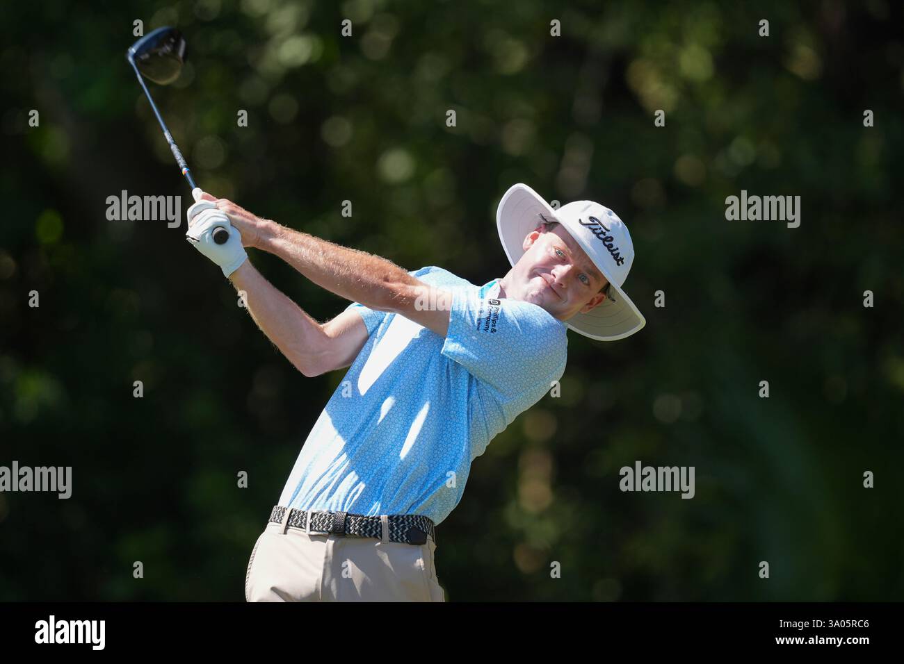 Joe Highsmith tees off on the third hole during the final round of the ...