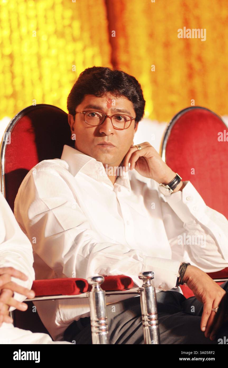 Maharashtra Navnirman Sena leader Raj Thackeray NO MR Stock Photo - Alamy