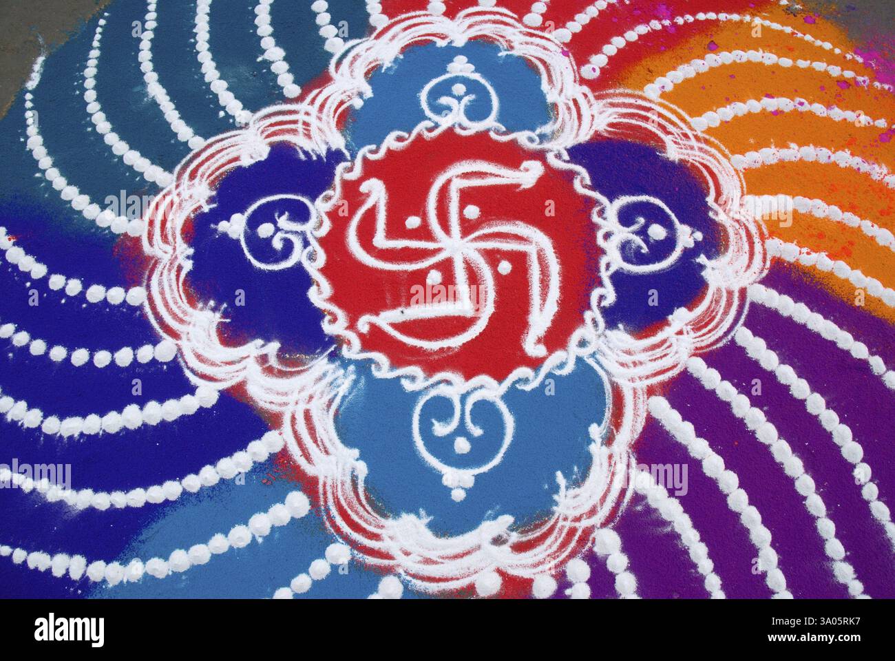 Rangoli on road at Navaratri festival, Dadar, Bombay Mumbai ...