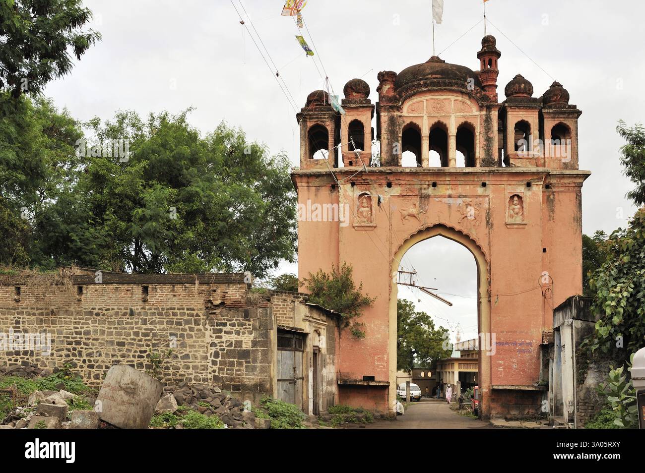 Krishna temple entrance gate at phaltan, satara, Maharashtra, India ...