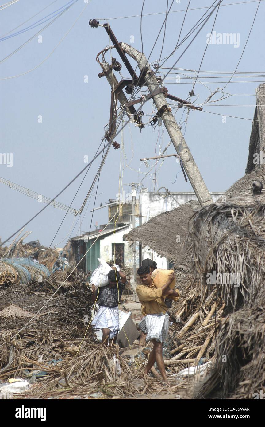 Damage, Natural Disaster Tsunami Earthquake on Sea Floor, Nagapattinum ...