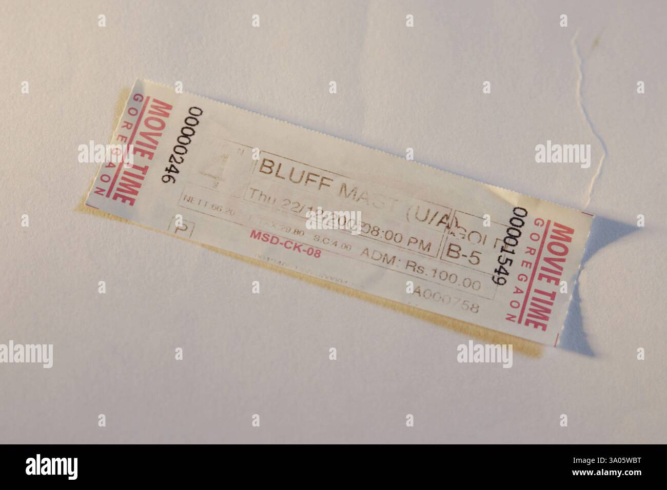Indian cinema ticket hi-res stock photography and images - Alamy