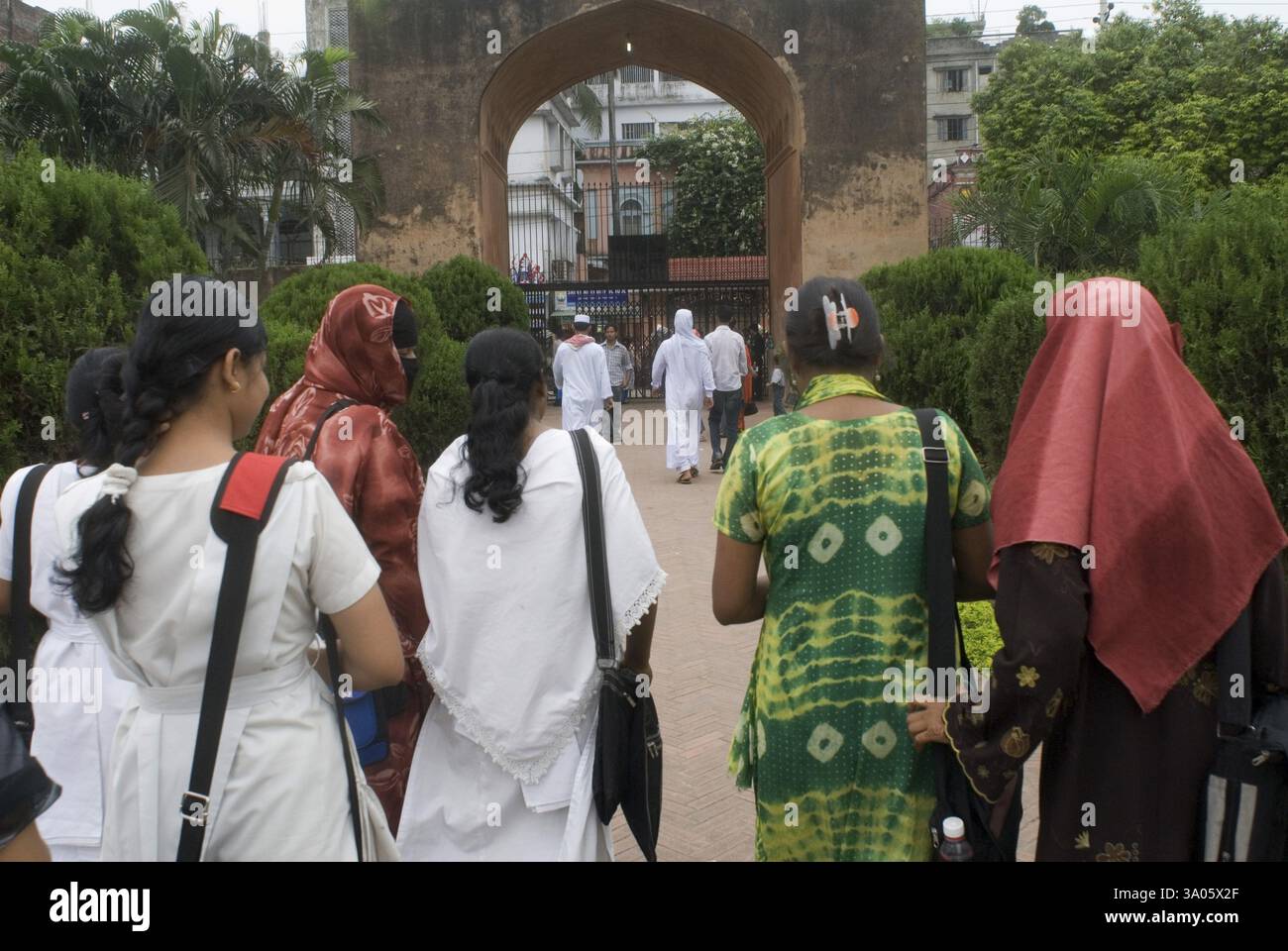 People Walking at Entrance of Lalbagh fort built by prince Mohammad ...