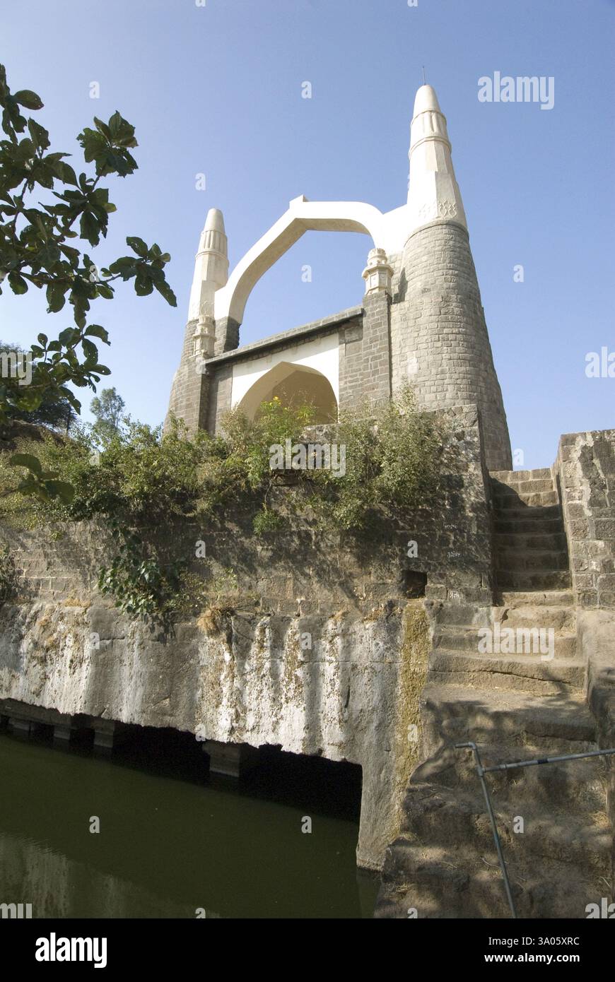 Kamani masjid and water pond on Shivneri fort, Taluka Junnar, district ...