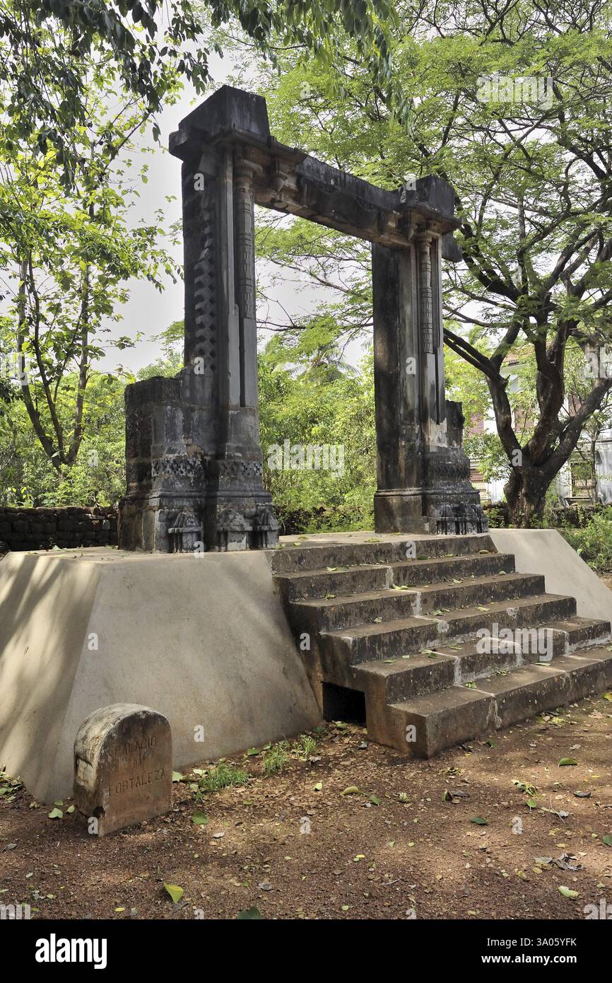 Gate of palace of Adil Shah demolished in 1820, Old Goa, Velha Goa ...