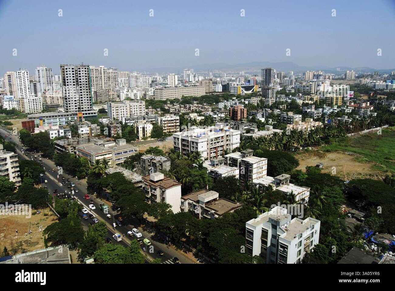 An aerial view of Lokhandwala complex taken from 17th floor of building ...