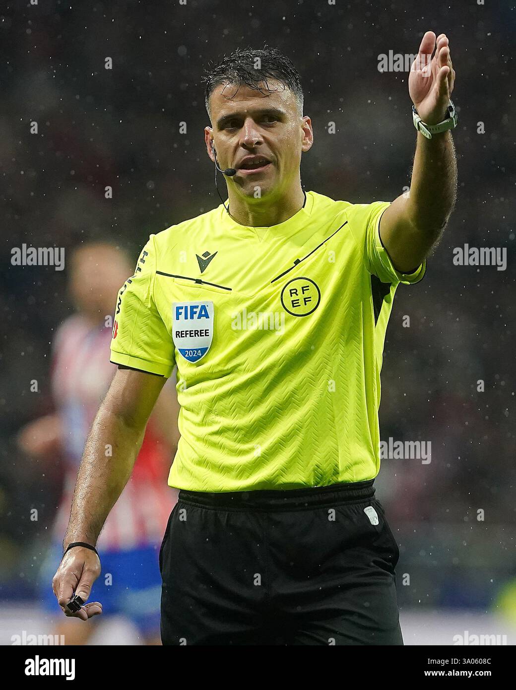 Referee Jesus Gil Manzano during La Liga match. March 1,2025. (Photo by ...