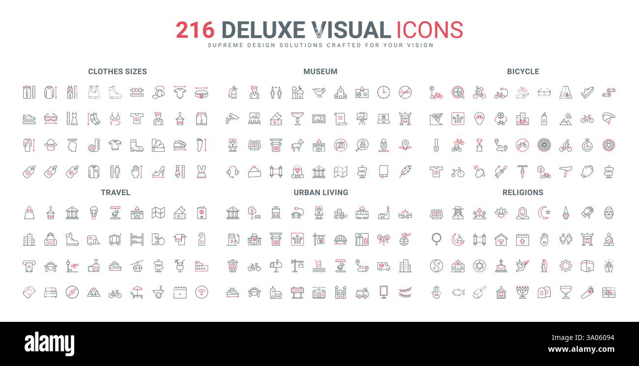 Museum warning signs and travel tickets, bicycle line icon set. Symbols ...