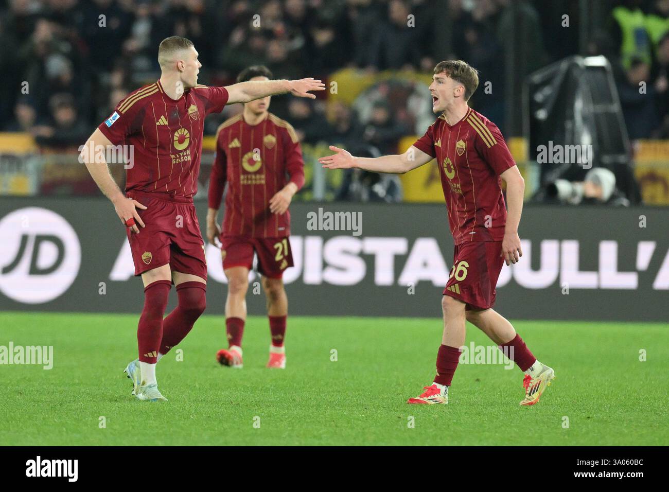 Olimpico Stadium, Rome, Italy - Artem Dovbyk of AS Roma celebrates his ...